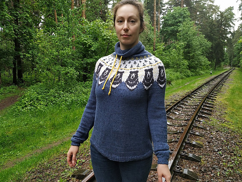 Ravelry: Bear yoke sweater adult pattern by Yana Markevich
