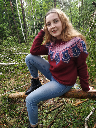 Ravelry: Bear yoke sweater adult pattern by Yana Markevich