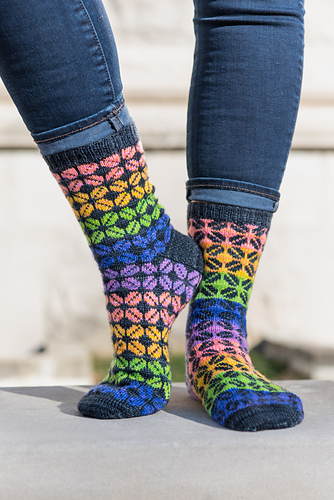 I finished my first pair of colorwork socks as a birthday gift to my ...