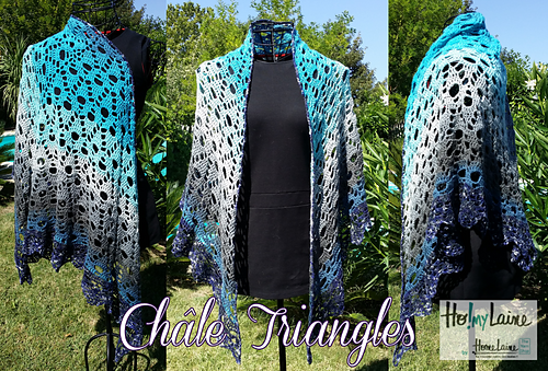 Ravelry: Châle Triangles pattern by Pat Trishia