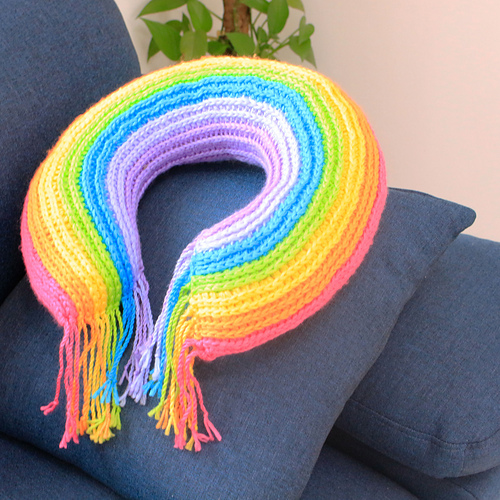 Ravelry: Rainbow Travel Pillow pattern by Sheetal Pathak