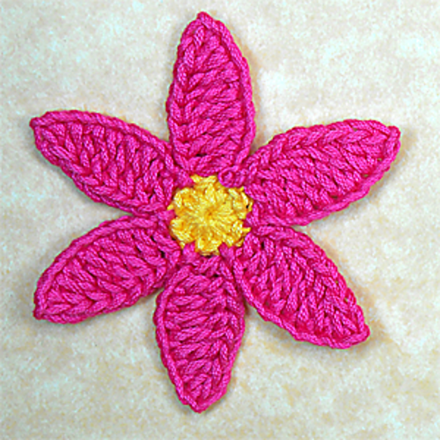 Ravelry: Six Petal Flower (size:larger) pattern by Edgar Gonzalez (Garo)