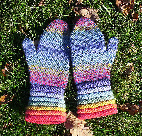 Ravelry: Rainbow Mittens pattern by Lucy Neatby