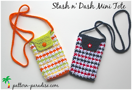 Ravelry: Stash 'n Dash Mini Tote 14-147 pattern by Maria Bittner