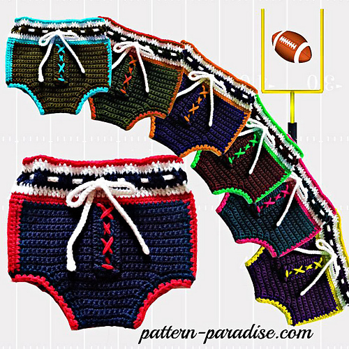 Ravelry: Football Diaper Covers 12-058 pattern by Maria Bittner
