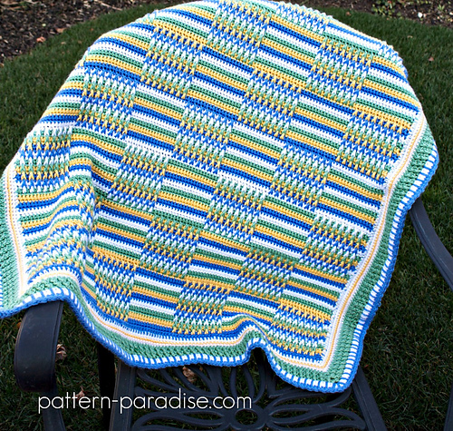 Ravelry: Posts & Stripes Blanket 12-115 pattern by Maria Bittner
