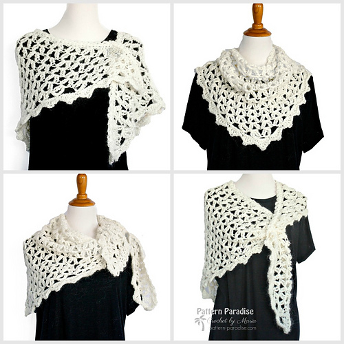 Ravelry: Parisian Hug Wrap Shawl pattern by Maria Bittner