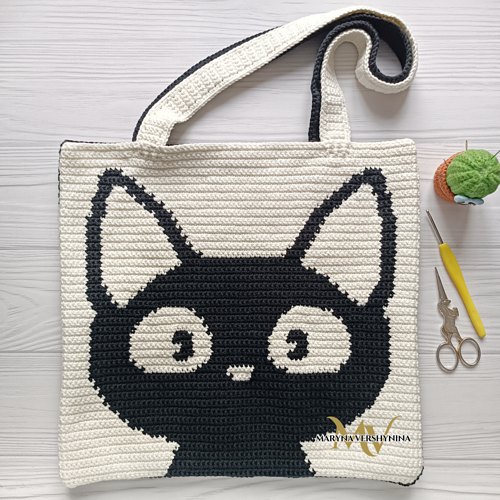 Ravelry: Black cat bag pattern by Maryna Vershynina