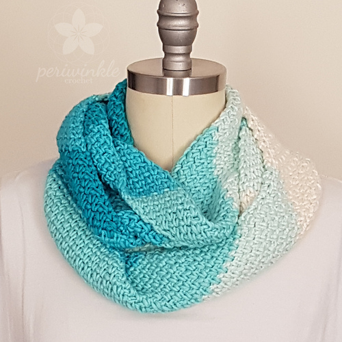 Ravelry: Diagonal Infinity Scarf pattern by Periwinkle Crochet
