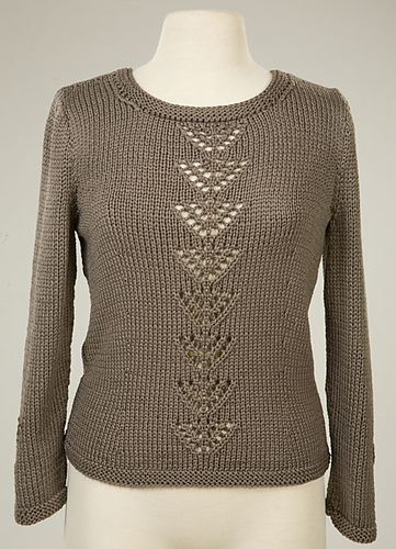 Ravelry: Lace Panel Pullover pattern by Dawn Leeseman