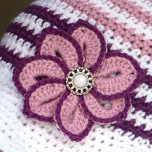 Ravelry: Crocodile Stitch Flower pattern by Bonita Patterns