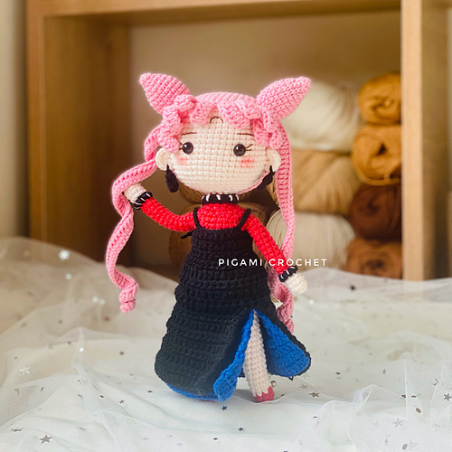 Ravelry: Black Lady Amigurumi pattern by Pigami Crochet