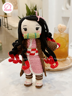 Ravelry: Nezuko Demon Slayer Amigurumi pattern by Pigami Crochet