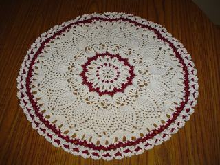 Ravelry: PiggyWiggy96's Red and Cream Doily