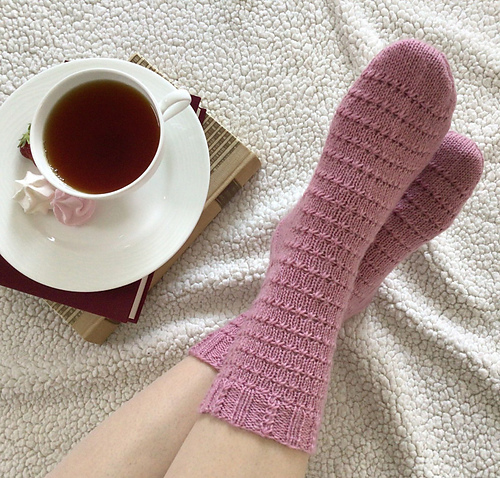 Ravelry: Summer Afternoon Tea Socks pattern by Tracy Bakkelokken