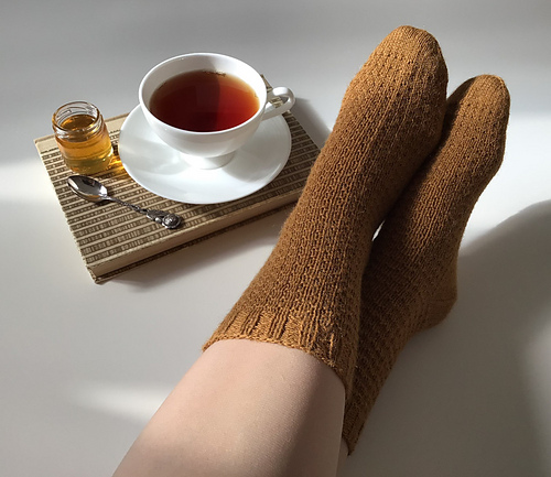 Ravelry: Honey for Tea Socks pattern by Tracy Bakkelokken