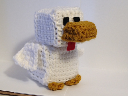 Ravelry: Squares and Blocks Minecraft Chicken pattern by Leslee Brandenburg