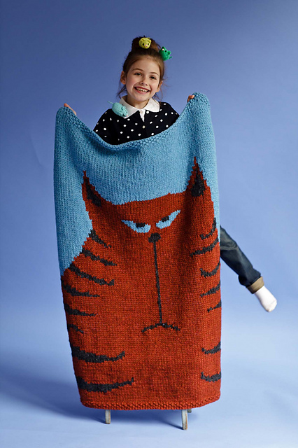 Ravelry: #19 Cat Blanket pattern by Knit Simple