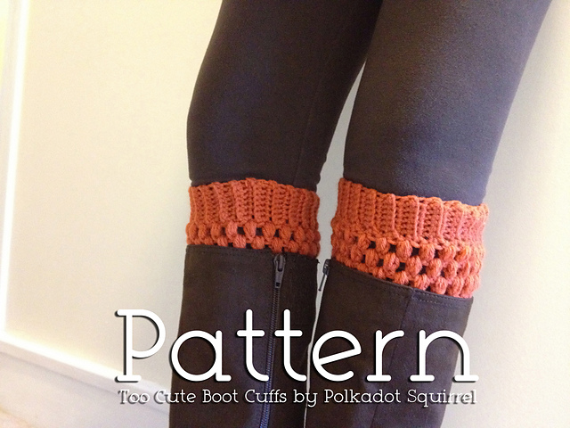 Ravelry: Too Cute Boot Cuffs pattern by Polkadot Squirrel