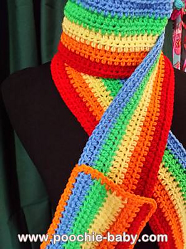 Ravelry: Rainbow Scarf with Pocket pattern by Michele Gaylor