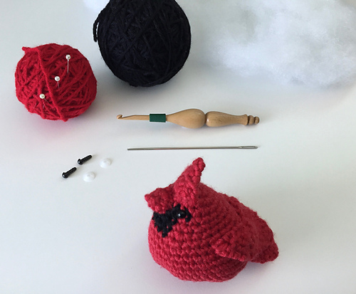 Ravelry: Amigurumi Northern Cardinal pattern by Brenna Eaves