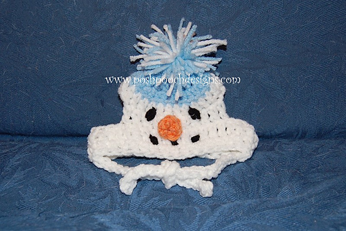 Ravelry: Snowman Dog Hat 3 sizes pattern by Sara Sach