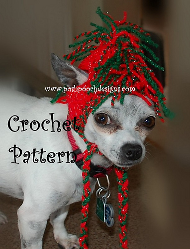 Ravelry: Jingle Bell Rock Mohawk Dog Hat pattern by Sara Sach