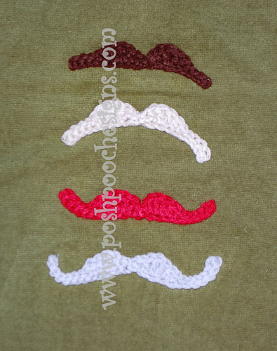 Ravelry: I Mustache You a Question - Mustache Applique pattern by Sara Sach
