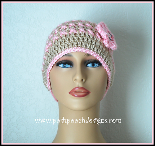 Ravelry: Ann's Pink Ribbon Chemo Beanie Breast Cancer pattern by Sara Sach