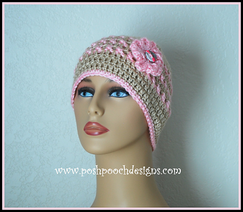 Ravelry: Ann's Pink Ribbon Chemo Beanie Breast Cancer pattern by Sara Sach