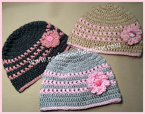 Ravelry: Ann's Pink Ribbon Chemo Beanie Breast Cancer pattern by Sara Sach