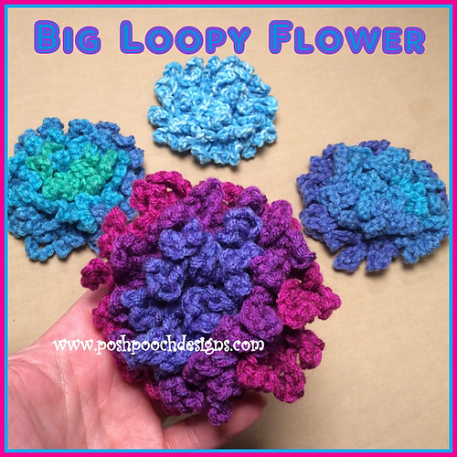 Ravelry: Big Loopy Flower pattern by Sara Sach