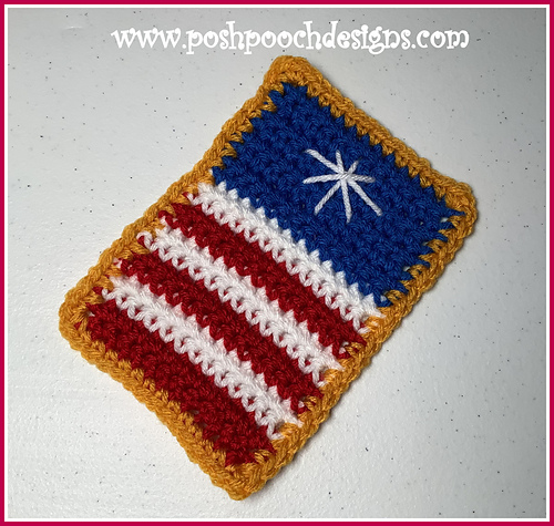 Ravelry: American Flag Mug Rug pattern by Sara Sach