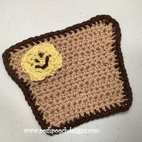 Ravelry: Breakfast Toast Coaster pattern by Sara Sach