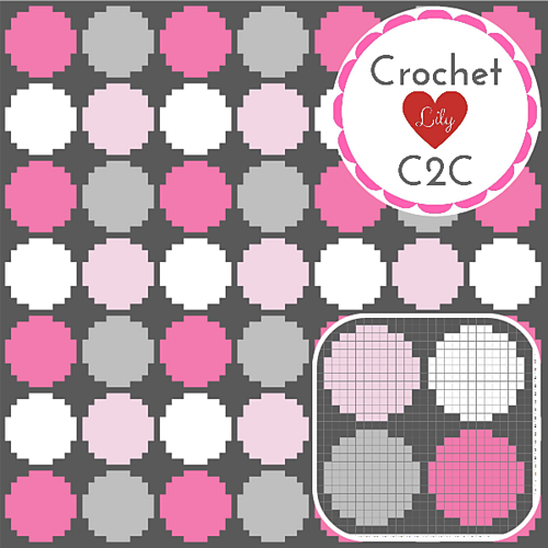 Ravelry: The Pink circles C2C Blanket pattern by Liliya Pervushina