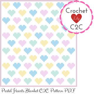 Ravelry: Hearts baby C2C Blanket pattern by Liliya Pervushina