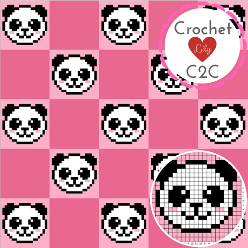 Ravelry: Panda C2C blanket pattern by Liliya Pervushina