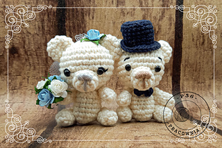 Ravelry: Adorable wedding teddy bears pattern by Alicja Mackowiak