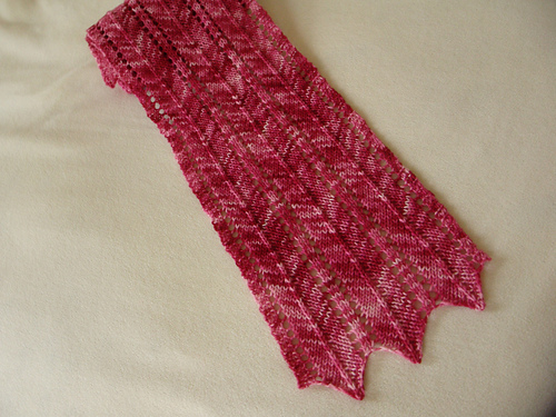 Ravelry: Pearl-barred Scallop Scarf pattern by Cheri Borden