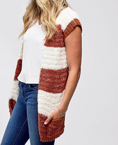 Ravelry: Fluff and Stuff Cardi pattern by Liz Salazar