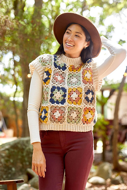 Ravelry: Granny Square Vest pattern by Premier Yarns Design Team
