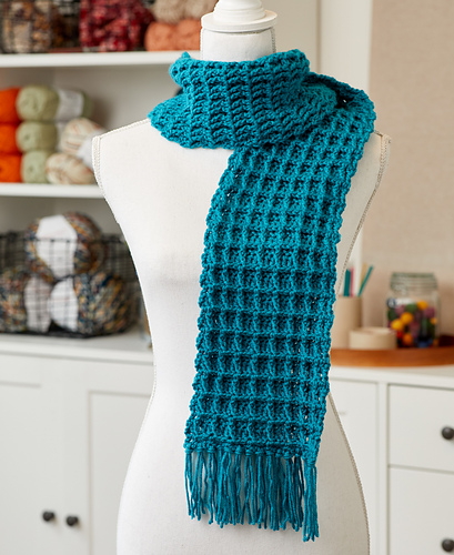 Ravelry: Family Waffle Scarves pattern by Premier Yarns Design Team