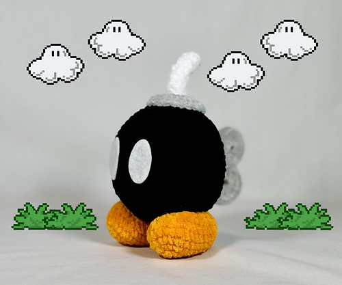 Ravelry: Bob-Omb Amigurumi pattern by PressPlayCrochet