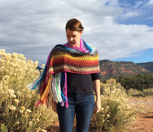 Ravelry: Laid Back Scrap Wrap pattern by Susan E. Kennedy