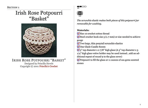 Ravelry: 3 Sachets pattern by Priscilla Hewitt