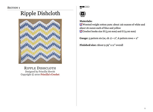 Ravelry: Ripple Kitchen Set pattern by Priscilla Hewitt