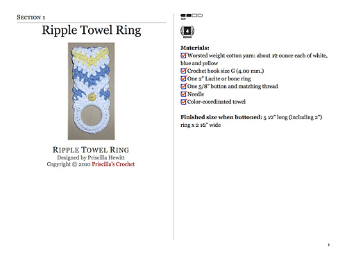 Ravelry: Ripple Kitchen Set pattern by Priscilla Hewitt