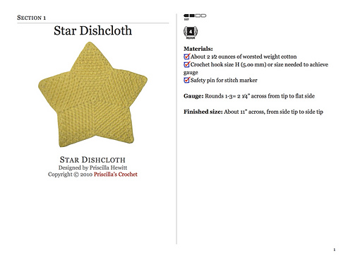 Ravelry: Shaped Dishcloths pattern by Priscilla Hewitt