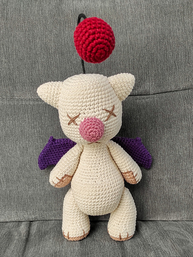 Ravelry: Final Fantasy - Lulu's Moogle Doll pattern by Cécile Mourtache