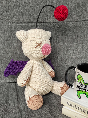 Ravelry: Final Fantasy - Lulu's Moogle Doll pattern by Cécile Mourtache